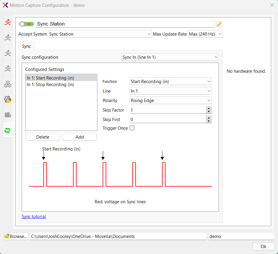 MVN Analyze: TTL Pulse Synchronization Options
