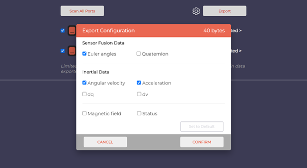 Movella DOT Data Exporter