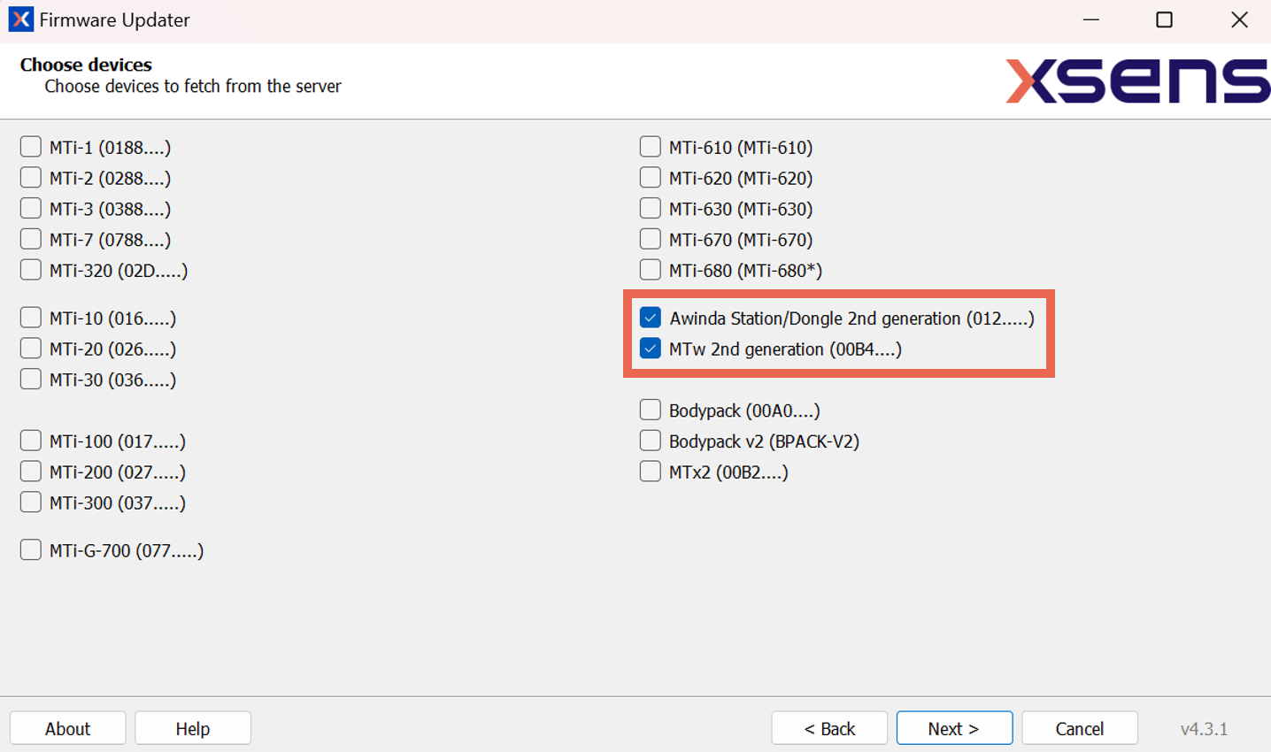Awinda Firmware Update