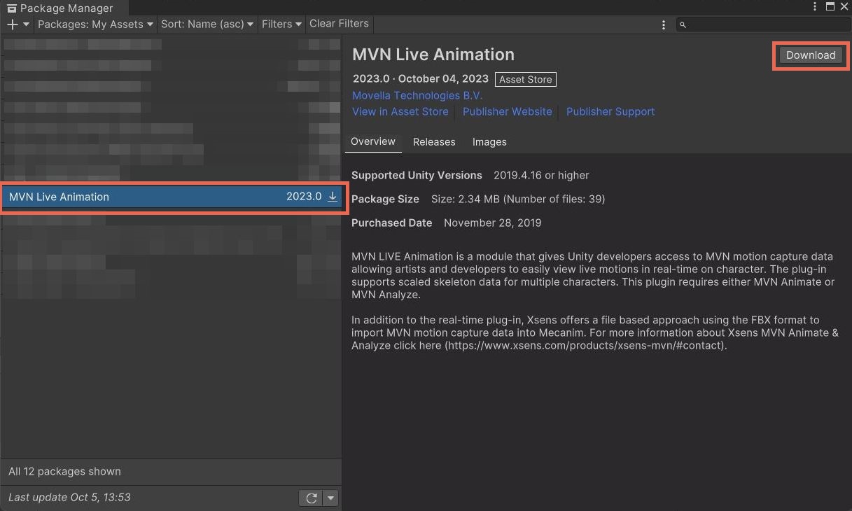 MVN Unity Live Plugin