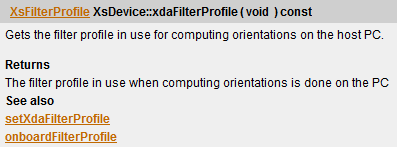 Selecting Filter Profile