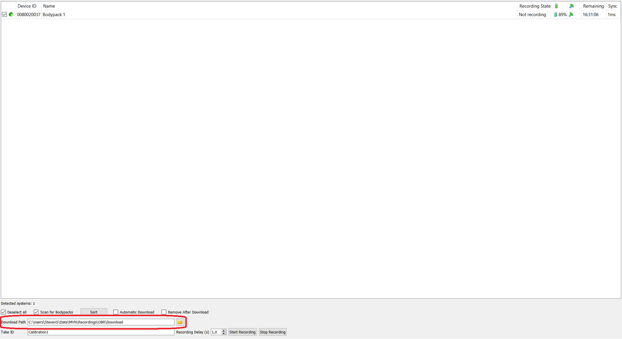 On Body Recording (OBR)