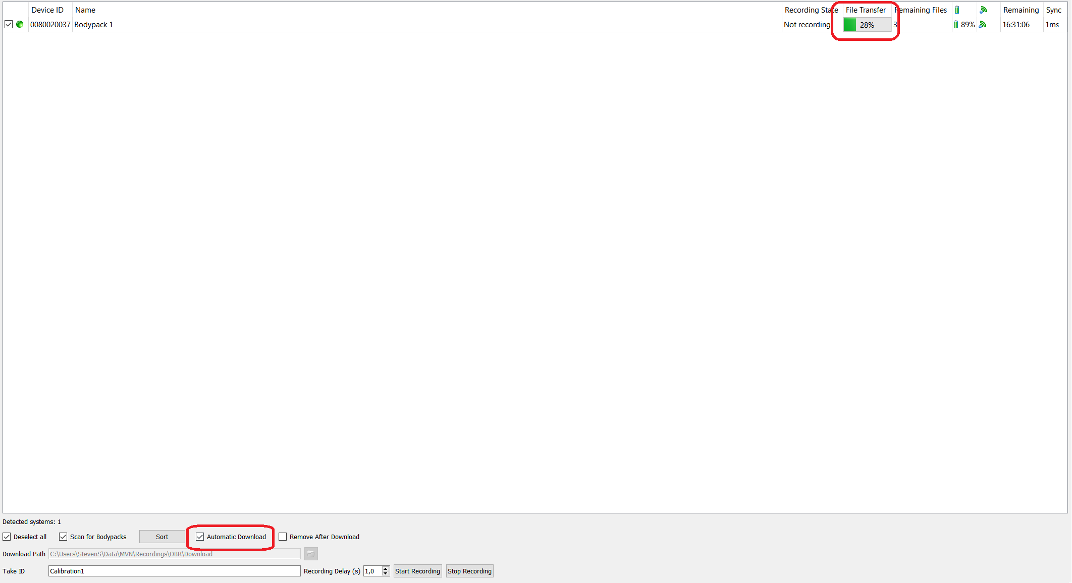 On Body Recording (OBR)