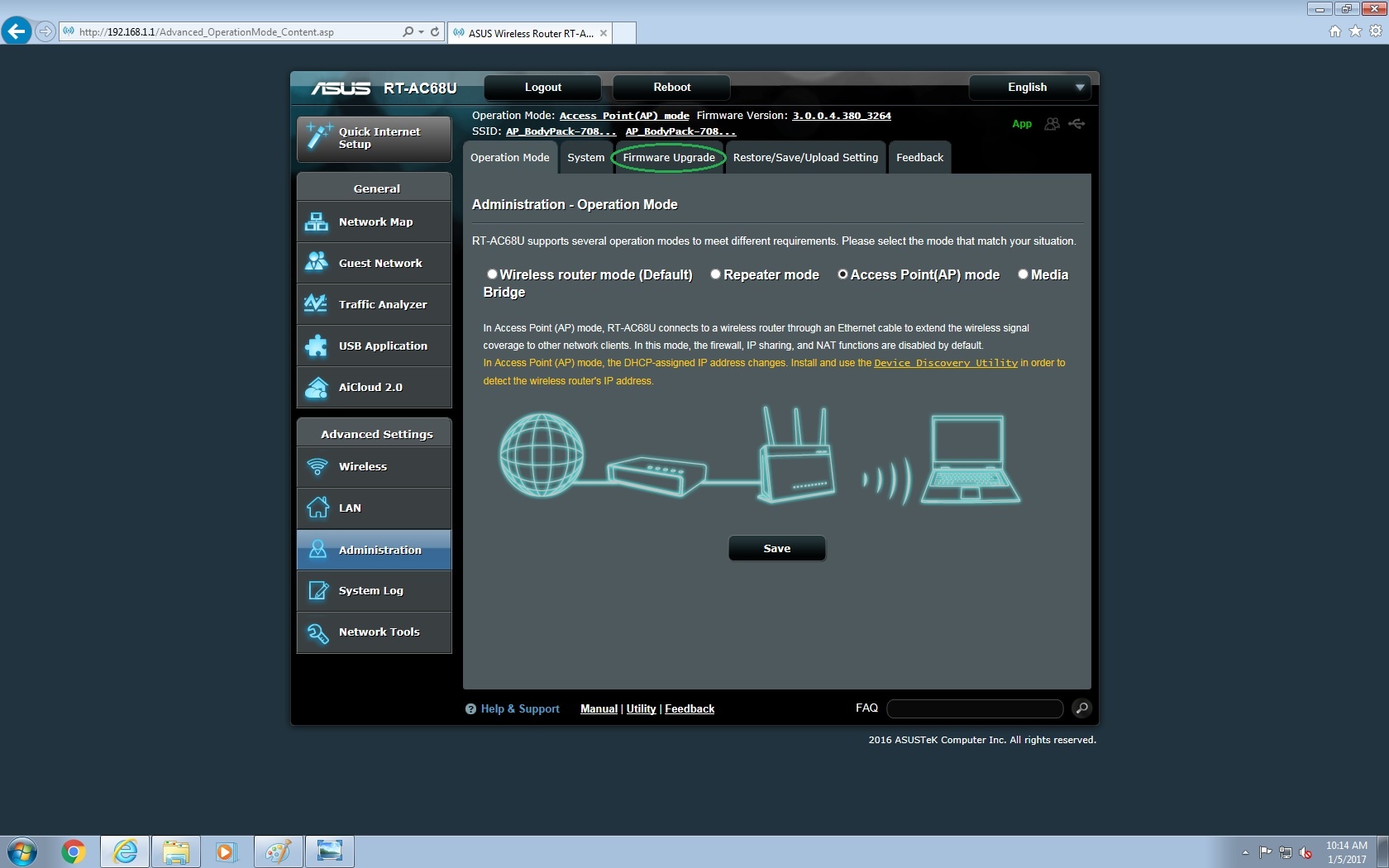 Update Access Point firmware