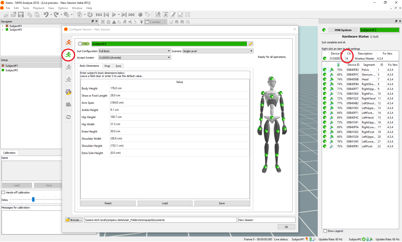 Multiperson setup with 2 MVN Awinda systems