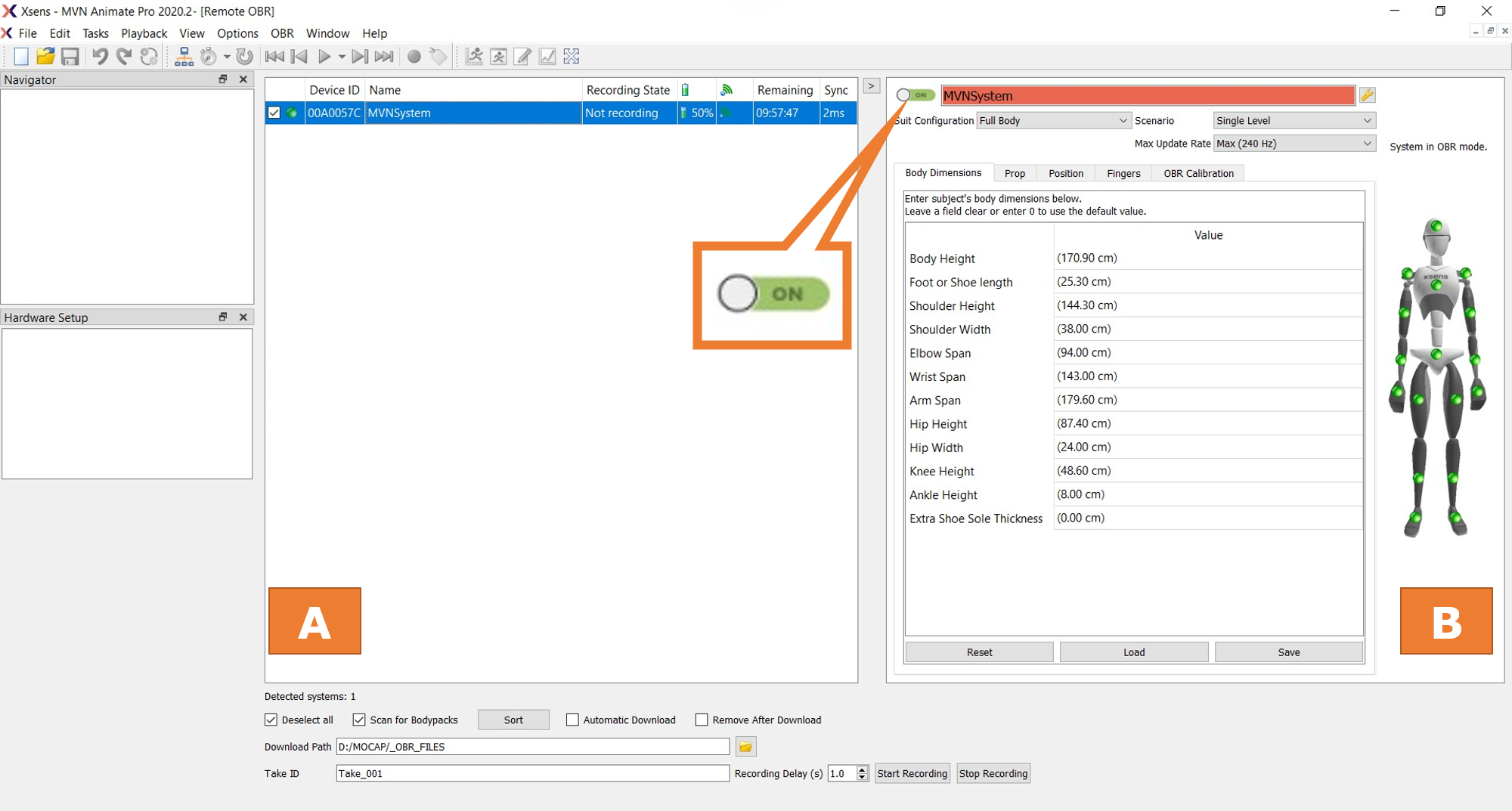 Remote On Body Recording (rOBR)