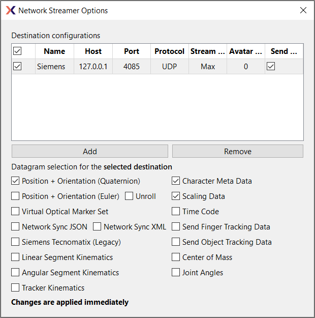 Streaming from MVN Analyze PRO to Siemens Jack 9.0