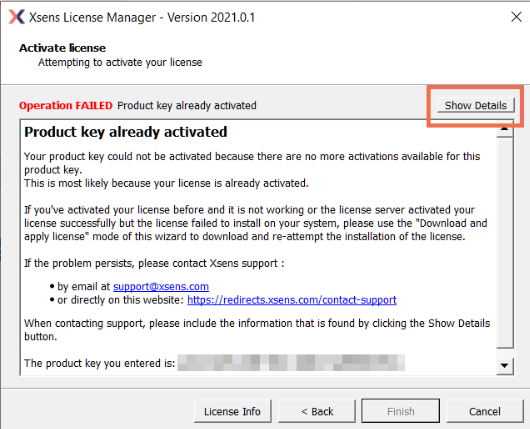 License Activation - Troubleshooting