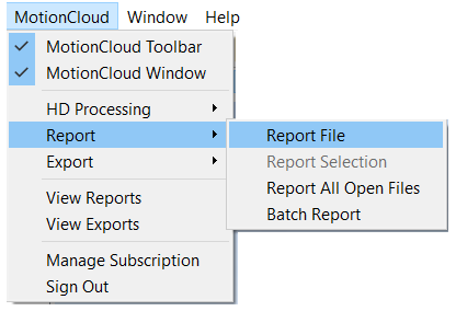 Generate reports with the MVN MotionCloud integration