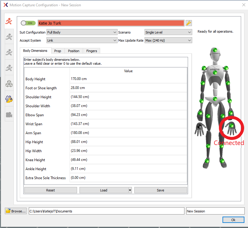 Streaming StretchSense Glove Data into MVN