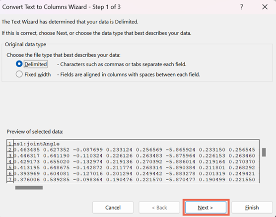 Importing .MVNX Files into Excel