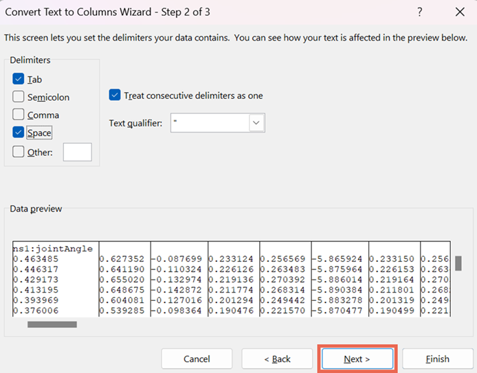 Importing .MVNX Files into Excel