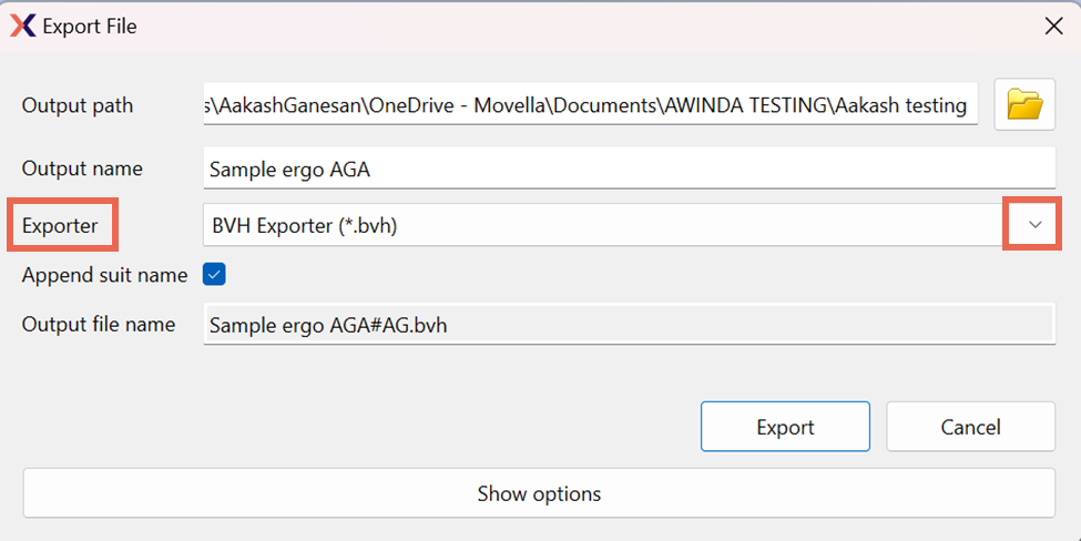 'Importing MVNX files into Visual 3D'