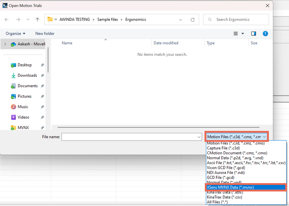 'Importing MVNX files into Visual 3D'