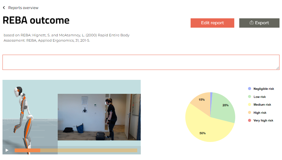 REBA Report - How to generate a report?
