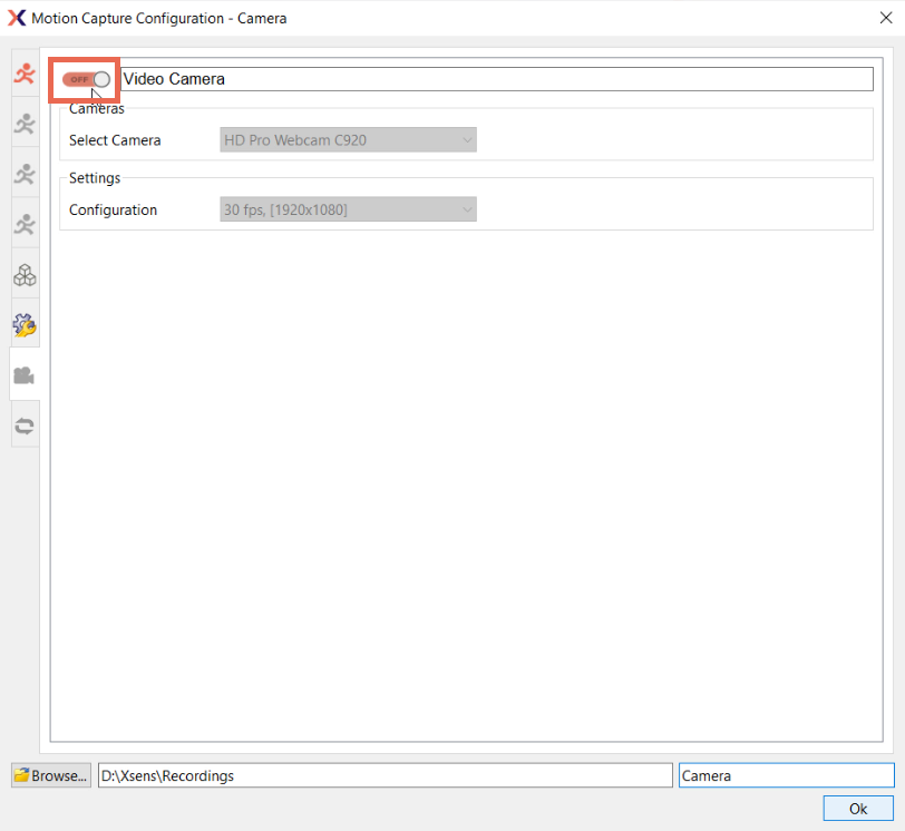 Set up a webcam as a reference camera