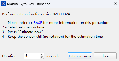 Manual Gyro Bias Estimation (MGBE)