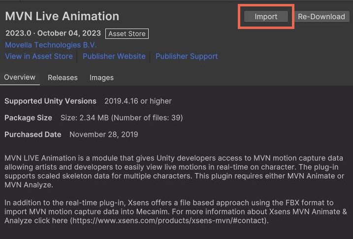 MVN Unity Live Plugin